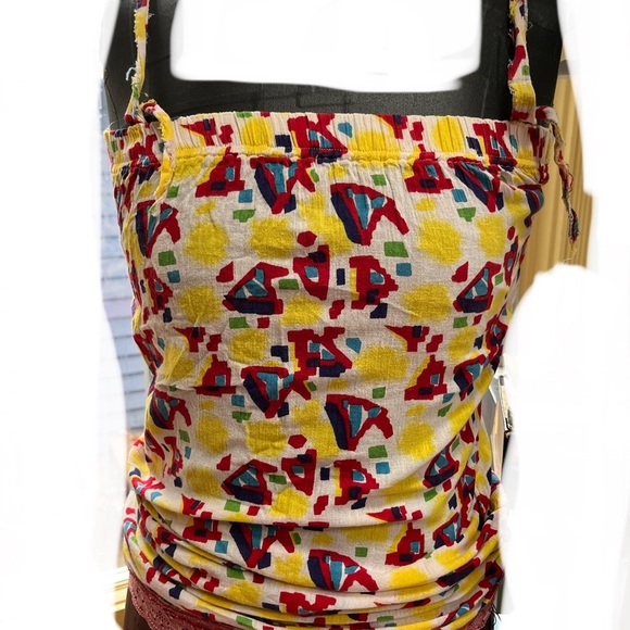 Tops | Upcycled Geometric Tank Top | Poshmark